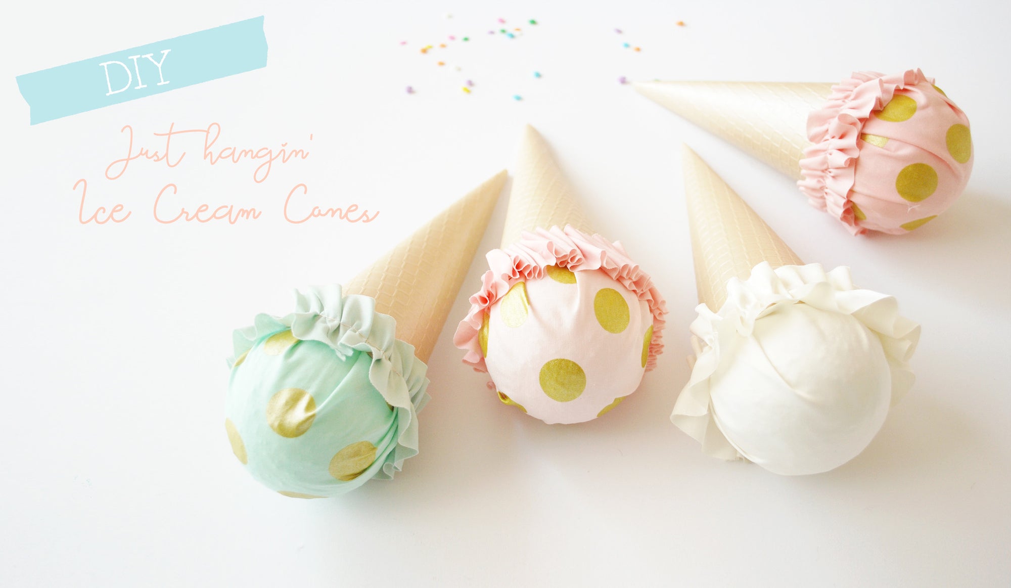 DIY (Hangin') Ice Cream Cone Decoration: I Scream, You Scream, June is
